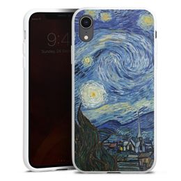 DeinDesign iPhone Xr Handy Silikon H&uuml;lle Case wei&szlig; Handyh&uuml;lle The Starry Night Kunst Silikon Case