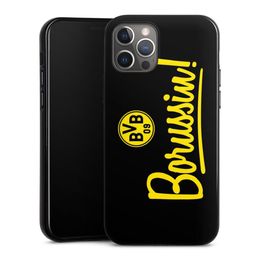 DeinDesign iPhone 12 Pro Handy Silikon H&uuml;lle Case schwarz Handyh&uuml;lle Borussia Dortmund Bvb Soccer