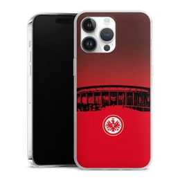 DeinDesign iPhone 15 Pro Max Handy Silikon H&uuml;lle Case transparent Handyh&uuml;lle Official Licensed Product Eintracht Frankfurt Stadium Silikon Case