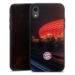 DeinDesign iPhone Xr Handy Silikon H&uuml;lle Case schwarz Handyh&uuml;lle Fc Bayern M&uuml;nchen Stadium Fcb