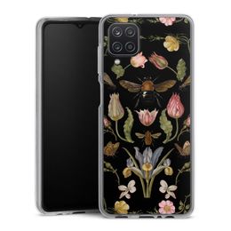 DeinDesign Galaxy A12 Handy Silikon H&uuml;lle Case transparent Handyh&uuml;lle Bee Blossom Flower Wreath Silikon Case