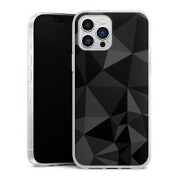 DeinDesign iPhone 13 Pro Max Handy Silikon H&uuml;lle Case transparent Handyh&uuml;lle Abstract Muster Geometric Silikon Case