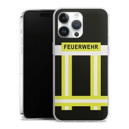 DeinDesign iPhone 15 Pro Max Handy Silikon H&uuml;lle Case transparent Handyh&uuml;lle Fire Fighters Job Fire Fighter Silikon Case