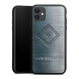 DeinDesign iPhone 11 Handy Premium Silikon H&uuml;lle Handyh&uuml;lle schwarz Case Metallic Look Hsv Hamburger Sv Silikon Premium Case