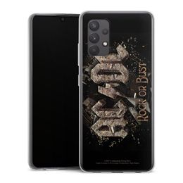 DeinDesign Galaxy A32 4G Handy Silikon H&uuml;lle Case transparent Handyh&uuml;lle Official Licensed Product Rock Or Bust Acdc Silikon Case