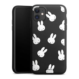 DeinDesign iPhone 11 Handy Premium Silikon H&uuml;lle Handyh&uuml;lle schwarz Case Miffy Muster Transparent Silikon Premium Case