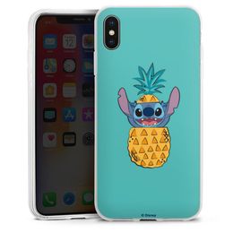 DeinDesign iPhone Xs Max Handy Silikon H&uuml;lle Case transparent Handyh&uuml;lle Disney Lilo & Stitch Pineapple Silikon Case