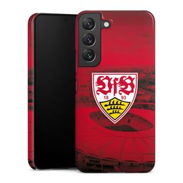 DeinDesign Galaxy S22 Handy Premium Case Smartphone Handyh&uuml;lle Schutzh&uuml;lle gl&auml;nzend Vfb Stuttgart Official Licensed Product Stadium Premium Case