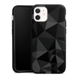 DeinDesign iPhone 12 Handy Silikon H&uuml;lle Case schwarz Handyh&uuml;lle Abstract Muster Geometric
