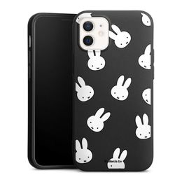 DeinDesign iPhone 12 mini Handy Premium Silikon H&uuml;lle Handyh&uuml;lle schwarz Case Muster Miffy Transparent Silikon Premium Case