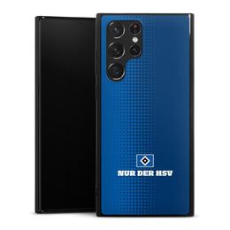 DeinDesign Galaxy S22 Ultra Handy Silikon H&uuml;lle Case schwarz Handyh&uuml;lle Hsv Logo Official Licensed Product