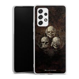 DeinDesign Galaxy A53 5G Handy Silikon H&uuml;lle Case transparent Handyh&uuml;lle Gothic Skulls Art Silikon Case