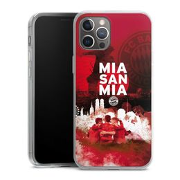 DeinDesign iPhone 12 Pro Max Handy Silikon H&uuml;lle Case transparent Handyh&uuml;lle Mia San Mia Fcb Fc Bayern M&uuml;nchen Silikon Case