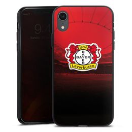 DeinDesign iPhone Xr Handy Silikon H&uuml;lle Case schwarz Handyh&uuml;lle Bayer 04 Leverkusen Official Licensed Product Stadium