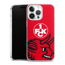 DeinDesign iPhone 14 Pro Max Handy Silikon H&uuml;lle Case transparent Handyh&uuml;lle Devil 1. Fc Kaiserslautern 1. Fck Silikon Case