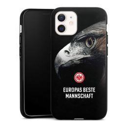 DeinDesign iPhone 12 Handy Silikon H&uuml;lle Case schwarz Handyh&uuml;lle European Cup Eintracht Frankfurt Official Licensed Product