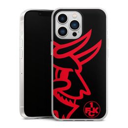 DeinDesign iPhone 13 Pro Handy Silikon H&uuml;lle Case transparent Handyh&uuml;lle 1. Fc Kaiserslautern Logo Official Licensed Product Silikon Case