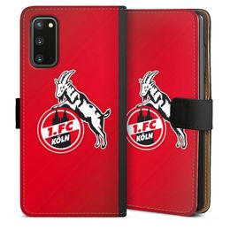 DeinDesign Galaxy S20 Handy Klapph&uuml;lle Handyh&uuml;lle aus Kunst Leder schwarz Flip Case 1. Fc K&ouml;ln Effzeh Official Licensed Product Sideflip mit Lasche