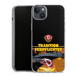 DeinDesign iPhone 14 Plus Handy Silikon H&uuml;lle Case transparent Handyh&uuml;lle Sgd Sg Dynamo Dresden Merchandise Silikon Case