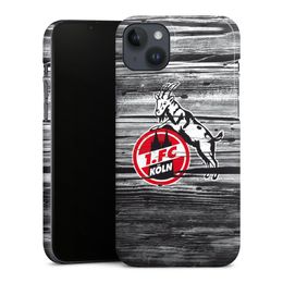 DeinDesign iPhone 14 Plus Handy Premium Case Smartphone Handyh&uuml;lle Schutzh&uuml;lle gl&auml;nzend 1. Fc K&ouml;ln Wooden Look Official Licensed Product Premium Case