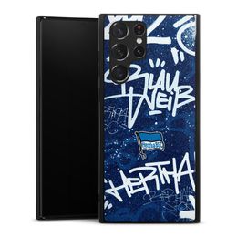 DeinDesign Galaxy S22 Ultra Handy Silikon H&uuml;lle Case schwarz Handyh&uuml;lle Official Licensed Product Hertha Bsc Graffiti