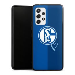 DeinDesign Galaxy A53 5G Handy Silikon H&uuml;lle Case schwarz Handyh&uuml;lle Fc Schalke 04 Heart