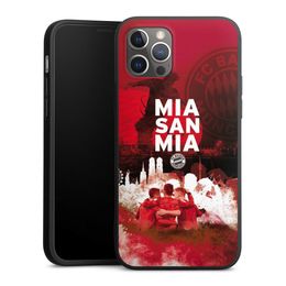 DeinDesign iPhone 12 Pro Handy Premium Silikon H&uuml;lle Handyh&uuml;lle schwarz Case Fc Bayern M&uuml;nchen Fcb Mia San Mia Silikon Premium Case
