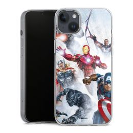 DeinDesign iPhone 14 Plus Handy Silikon H&uuml;lle Case transparent Handyh&uuml;lle Marvel Avengers Official Licensed Product Silikon Case