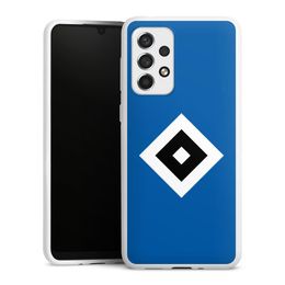 DeinDesign Galaxy A33 5G Handy Silikon H&uuml;lle Case wei&szlig; Handyh&uuml;lle Logo Hsv Hamburger Sv Silikon Case