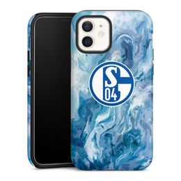 DeinDesign iPhone 12 mini Handy Panzer Handyh&uuml;lle robuste Outdoor H&uuml;lle Schutzh&uuml;lle gl&auml;nzend Logo Fc Schalke 04 Merchandise Tough Case