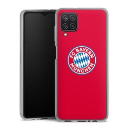 DeinDesign Galaxy A12 Handy Silikon H&uuml;lle Case transparent Handyh&uuml;lle Fc Bayern M&uuml;nchen Fcb Logo Silikon Case