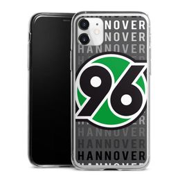 DeinDesign iPhone 11 Handy Slim Case Silikon Handyh&uuml;lle transparent H&uuml;lle extra d&uuml;nn H96 Hannover 96 Official Licensed Product Silikon Slim Case