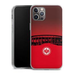 DeinDesign iPhone 12 Pro Max Handy Silikon H&uuml;lle Case transparent Handyh&uuml;lle Eintracht Frankfurt Official Licensed Product Stadium Silikon Case