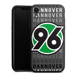 DeinDesign iPhone Xr Handy Premium Silikon H&uuml;lle Handyh&uuml;lle schwarz Case H96 Hannover 96 Official Licensed Product Silikon Premium Case