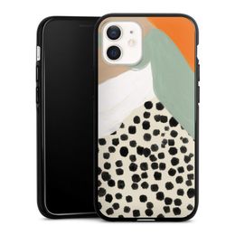 DeinDesign iPhone 12 mini Handy Silikon H&uuml;lle Case schwarz Handyh&uuml;lle Abstract Boho Kunst