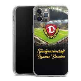DeinDesign iPhone 12 Pro Max Handy Silikon H&uuml;lle Case transparent Handyh&uuml;lle Sgd Sg Dynamo Dresden Official Licensed Product Silikon Case