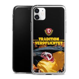 DeinDesign iPhone 11 Handy Slim Case Silikon Handyh&uuml;lle transparent H&uuml;lle extra d&uuml;nn Sgd Sg Dynamo Dresden Merchandise Silikon Slim Case