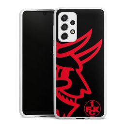 DeinDesign Galaxy A33 5G Handy Silikon H&uuml;lle Case wei&szlig; Handyh&uuml;lle 1. Fc Kaiserslautern Logo Official Licensed Product Silikon Case