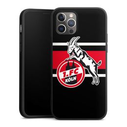 DeinDesign iPhone 12 Pro Handy Premium Silikon H&uuml;lle Handyh&uuml;lle schwarz Case Official Licensed Product 1. Fc K&ouml;ln Logo Silikon Premium Case