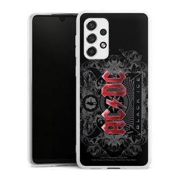 DeinDesign Galaxy A33 5G Handy Silikon H&uuml;lle Case transparent Handyh&uuml;lle Black Ice Merchandise Acdc Silikon Case