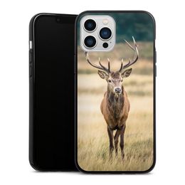 DeinDesign iPhone 13 Pro Max Handy Silikon H&uuml;lle Case schwarz Handyh&uuml;lle Forrest Deer Meadow