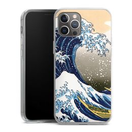 DeinDesign iPhone 12 Pro Max Handy Silikon H&uuml;lle Case transparent Handyh&uuml;lle Katsushika Hokusai Die Gro&szlig;e Welle Vor Kanagawa Kunst Silikon Case