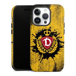 DeinDesign iPhone 14 Pro Handy Panzer Handyh&uuml;lle robuste Outdoor H&uuml;lle Schutzh&uuml;lle matt Official Licensed Product Soccer Sg Dynamo Dresden Tough Case