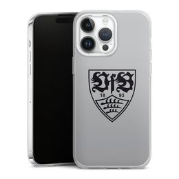 DeinDesign iPhone 14 Pro Max Handy Silikon H&uuml;lle Case transparent Handyh&uuml;lle Logo Official Licensed Product Vfb Stuttgart Silikon Case