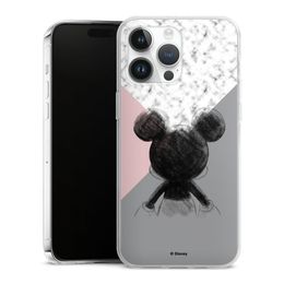 DeinDesign iPhone 15 Pro Max Handy Silikon H&uuml;lle Case transparent Handyh&uuml;lle Marble Disney Mickey Mouse Silikon Case