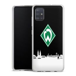 DeinDesign Galaxy A51 Handy Silikon H&uuml;lle Case transparent Handyh&uuml;lle Skyline Sv Werder Bremen Official Licensed Product Silikon Case