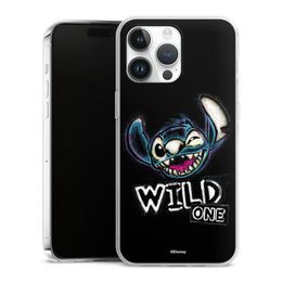 DeinDesign iPhone 15 Pro Max Handy Silikon H&uuml;lle Case transparent Handyh&uuml;lle Lilo & Stitch Disney Official Licensed Product Silikon Case