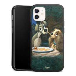 DeinDesign iPhone 12 mini Handy Premium Silikon H&uuml;lle Handyh&uuml;lle schwarz Case Lady And The Tramp Disney Official Licensed Product Silikon Premium Case