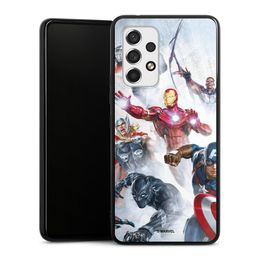 DeinDesign Galaxy A53 5G Handy Silikon H&uuml;lle Case schwarz Handyh&uuml;lle Marvel Avengers Official Licensed Product