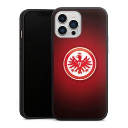 DeinDesign iPhone 13 Pro Max Handy Premium Silikon H&uuml;lle Handyh&uuml;lle schwarz Case Official Licensed Product Coat Of Arms Eintracht Frankfurt Silikon Premium Case